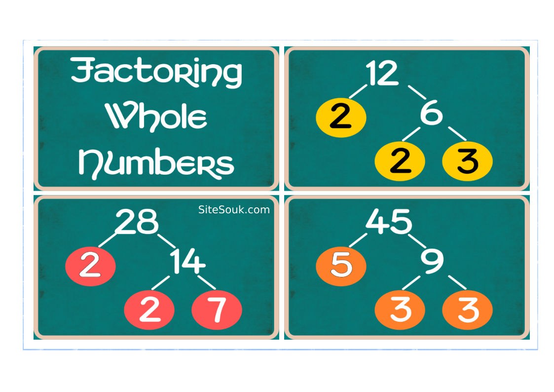 Free Printable Factors Worksheets